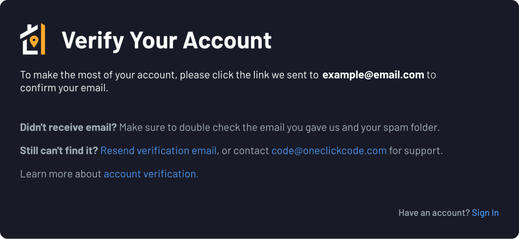How to Verify your OneClick Code Account